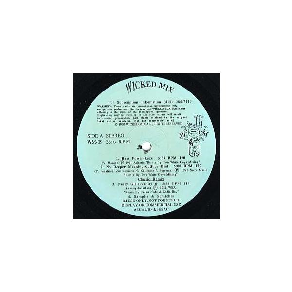 製造国 : US　　リリース年 : 2001　　レーベル : WICKEDMIX　　品番 : WM-09　　　　この人気Mixシリーズの9番が再入荷!! 当時の大人気の曲を使いやすいEditで収録されておりDJには絶大の人気シリーズ!! G...