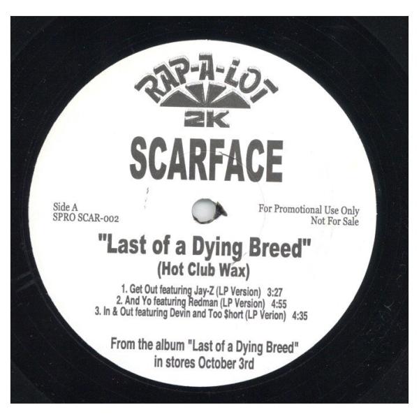 製造国 : US　　リリース年 : 2000　　レーベル : Rap-A-Lot Records　　品番 : SPRO SCAR-002　　　　US Org!!'00にリリースしたソロ６枚目となるアルバム"Last Of A Dying B...