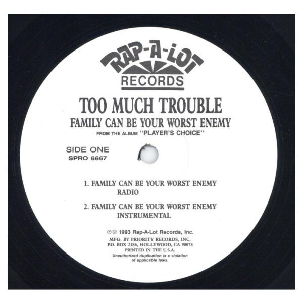 製造国 : US　　リリース年 : 1993　　レーベル : Rap-A-Lot Records / Priority Records　　品番 : SPRO 6667　　　　US Org。The Baby Geto Boysこと、Too M...