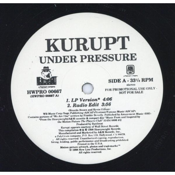 製造国 : US　　リリース年 : 1998　　レーベル : Heavyweight Records　　品番 : HWPRO 00667　　　　Dogg Paoundの人気MCが'98に映画「The Players Club」のサントラへ提...