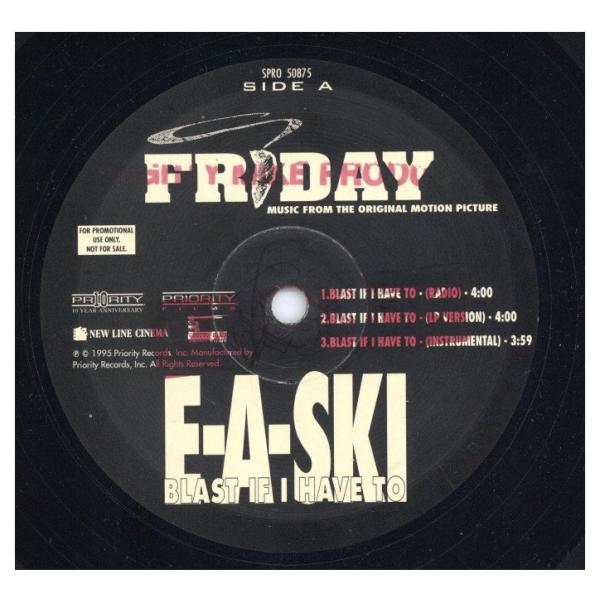 製造国 : US　　リリース年 : 1995　　レーベル : Priority Records　　品番 : SPRO 50875　　　　ジャケステッカーなし・A面ラベルスタンプ有。スリ傷有るがプレイＯＫ。Ice Cube主演映画「Frida...