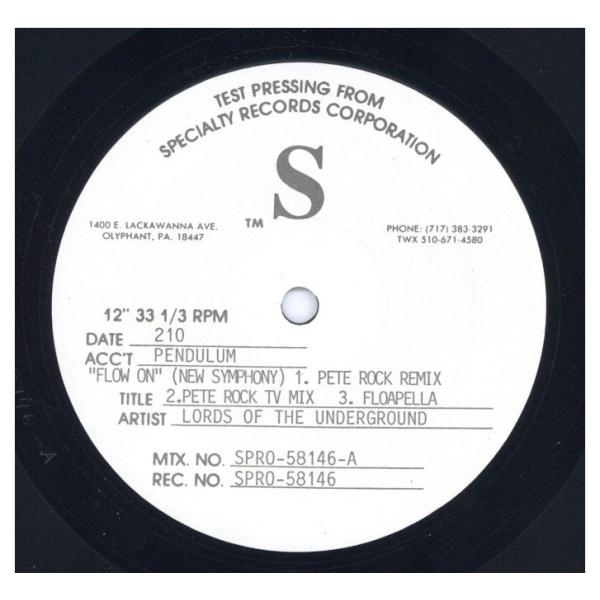 製造国 : US　　リリース年 : 1994　　レーベル : Pendulum Records　　品番 : Y-58146　　　　盤美品。US Org。テストプレス12"。ニュージャージー出身の3人組が'93にリリースしたデビューアルバム"...