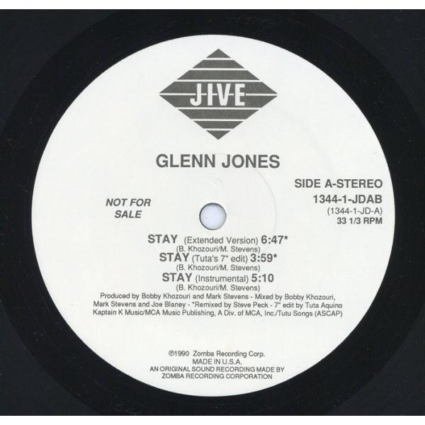 製造国 : US　　リリース年 : 1990　　レーベル : JIVE　　品番 : 1344-1-JDAB　　　　JIVEレーベルジャケ。ご存知Etenal"Stay"のオリジナルがこの曲ですよ♪'90 US Org 12"!! Etena...