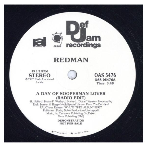 製造国 : US　　リリース年 : 1992　　レーベル : DEF JAM / RUSH　　品番 : OAS5476　　　　'92 US Promo Only Org 12"。彼の'92リリースのデビューアルバム"Whut? Thee A...