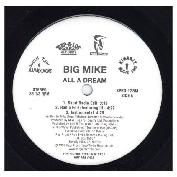 製造国 : US　　リリース年 : 1997　　レーベル : Rap-A-Lot / Noo Trybe　　品番 : SPRO 12263　　　　'97のPromo Only盤。なんと言っても天才Mike Dean製作による、めちゃめちゃM...