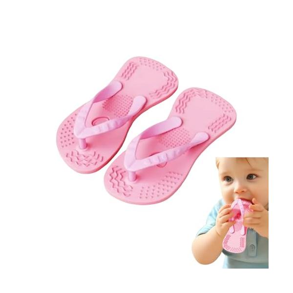 ピンク/-/-・Color:ピンク・製品仕様赤ちゃんおもちゃ 単品サイズ：13.5*5.6*0.5cm。（ブルー/ピンク）・高品質素材歯固め 食品グレードのシリコンを使用して作られており、安全で環境に優しく、無臭です。お子様が安心して噛むこ...