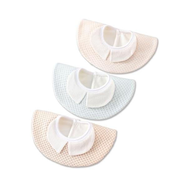 無地ベージュ・ブルー・襟・3枚入り/-/-・Color:ベージュ・ブルー・襟・3枚入り・天然のコットン100%お肌に優しいコットン100％を使用しているので、ふんわりとした柔らかい手触りでデリケートな赤ちゃんのお肌にも安心してお使いいただけ...