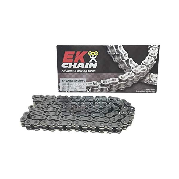 カシメジョイントシルバー/110L/EK 520SR-X2・Size:110LStyle:カシメジョイント・パッケージ個数:1・対応排気量：~650cc・サイズ：520SRX2・カラー：シルバー・ジョイント：MLJ (カシメジョイント)・モ...