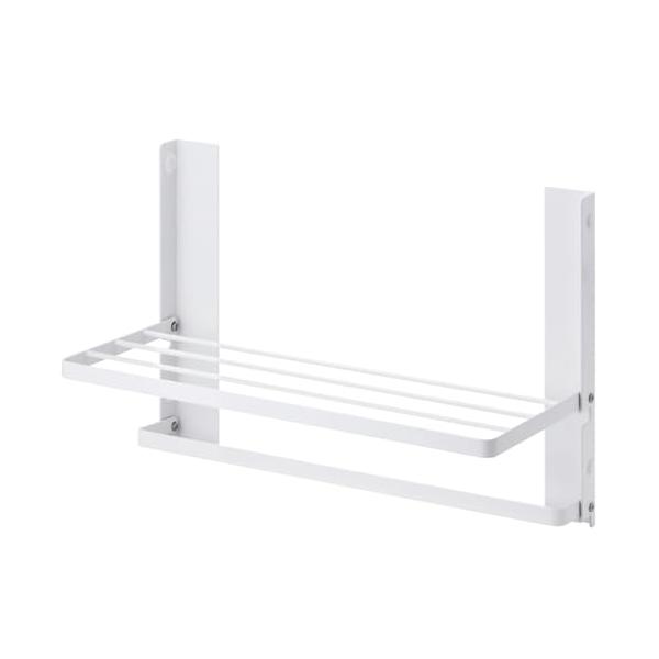 ホワイト/幅450×奥行190×高さ290mm/KAWWSLWMWH・パッケージ個数:1・バスタオルや着替えの一時置きに便利。洗濯機の正面や側面にマグネットで簡単に取り付けられる、折りたたみラックです。強力なマグネットで、洗濯機の稼働中でも...