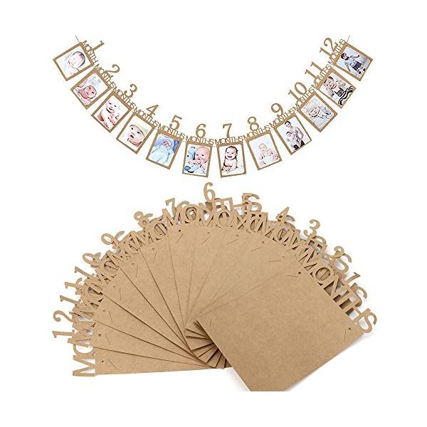 クラフト色/-/-・パッケージ内容12枚のフォトフレーム（1月?12月）、ひも1本、ひも通る用針1本が含まれます。・サイズフォトフレームのサイズは約26.5cm×13cmで、6インチの写真にぴったりです。・素材厚手のクラフト紙を使用し、手触...