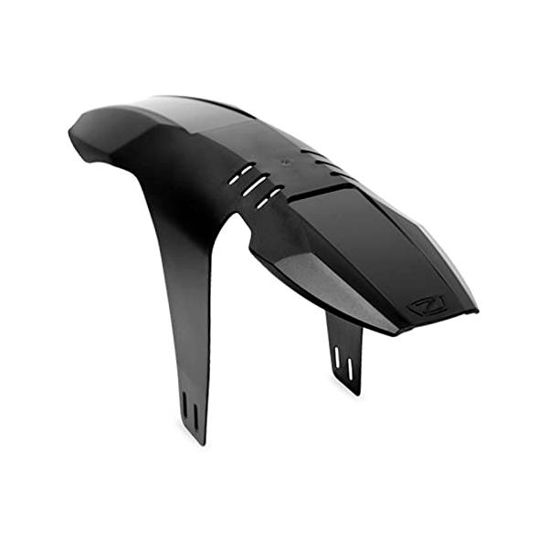 フロントフェンダー・ブラック  FM20・色:ブラック・対応ホイールサイズ:26、27.5、29・ステッカー3種類付属・重量:110g・フロントサスペンション装着車に取り付け可能なフロントフェンダー。