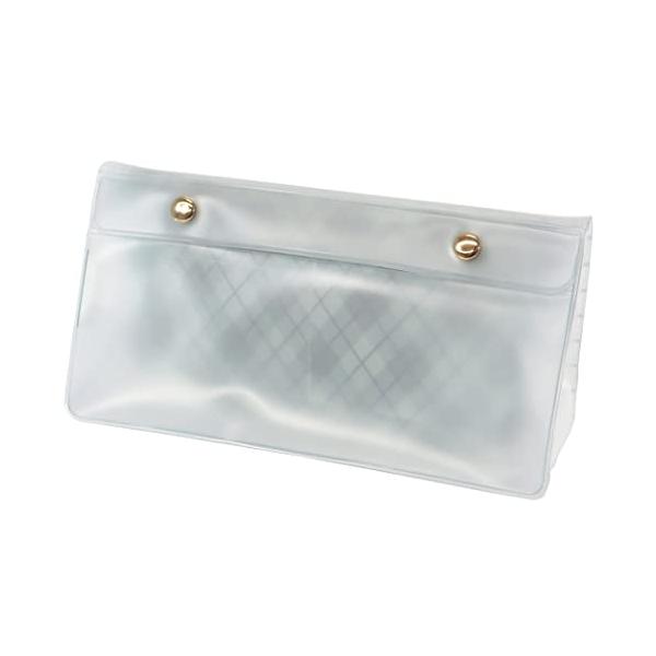 毎日が楽しくなるキュートなステーショナリーシリーズこちらはこちらはスモーキーカラーxクリア素材xチェックの見せるペンペース[チェッククリアハイペンポーチ]が好評に付きおしゃれな秋冬バージョンになってリニューアル 中が見えるフラップクリアポー...