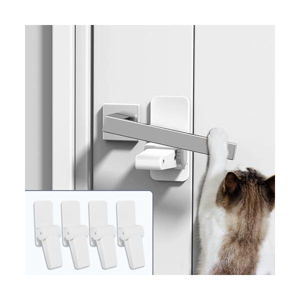 ドアロック 白色 4個入り/-/BWT-4・Color:ドアロック 白色 4個入り・「製品仕様」：サイズ：長さ7.5cm×幅3.5cm×高さ7.0cm。重さ：約29g/個（１セット4個）。好奇心旺盛な子供向けに、自分でドアや窓を開けないよう...