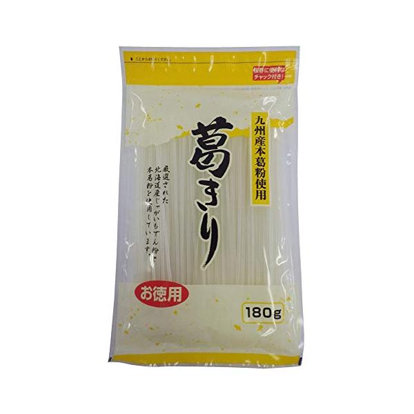 パッケージ個数:5・原材料:じゃがいもでん粉(じゃがいも(北海道産))、本葛粉・内容量:180g×5・カロリー:356kcal・商品サイズ(高さx奥行x幅):25.5cm×2.5cm×15.8cm
