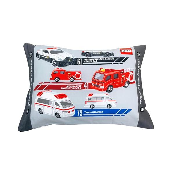 枕トミカ 緊急車両/39×28cm/4621522・Color:トミカ 緊急車両PatternName:トミカ・プラレール・パッケージ個数:1・トミカのお子様用サイズ寝具シリーズ・カバーは綿100%でやさしい肌触り、枕はたっぷりポリエステル...