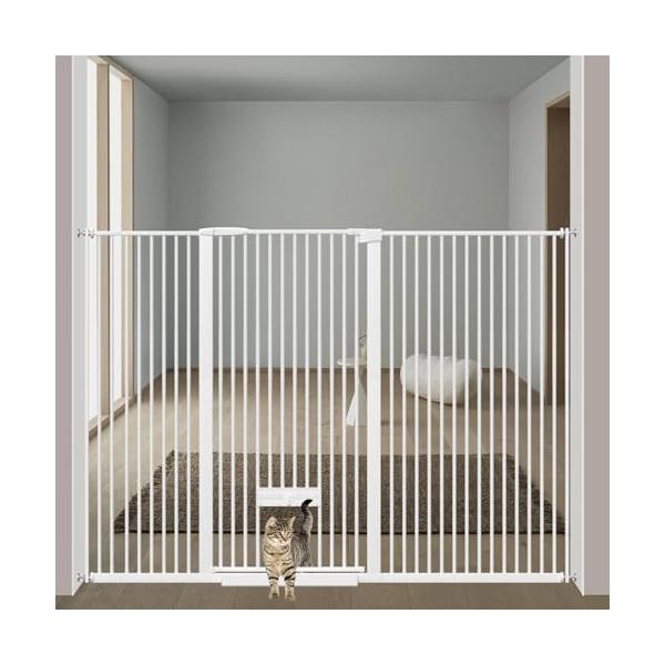 ホワイト/幅177-197CM/W410・Size:幅177-197CMMaterialType:ホワイト・ハイタイプゲート一般的なペットゲートと比べて、高さは103cmと十分あり、猫や犬の脱走を的に防ぎます。幅は77cmから216cmまで...