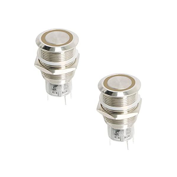 ・ 12V ~ 24V / 19mm - 3/4 ラッチプッシュボタン/フラット ・・Size:12V ~ 24V / 19mm - 3/4 ラッチプッシュボタン/フラット・取付穴径： 19mm， 頭径： 22mm， 全長： 40mm， 保...