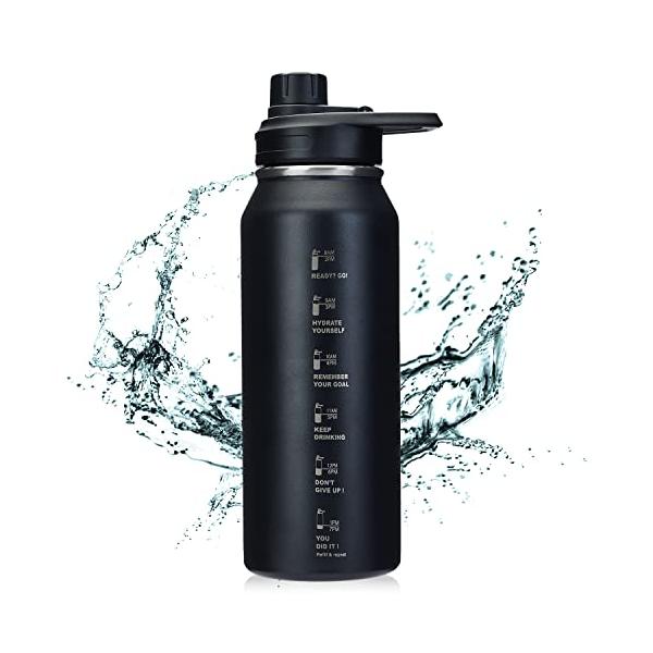 ブラック/1000 ml/-・Size:1000 mlColor:ブラック・抜群の保温・保冷水筒真空断熱二重構造の水筒は外側と内側の間が真空状態になっているため断熱性が高く、中身の温度をキープしやすいのが特徴。保温効力：75度以上(8時間)...