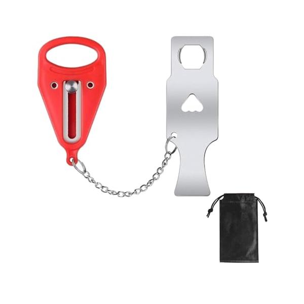 赤/1/-・Size:1Color:赤・? ポータブルドアロックは内開きドアにのみ使用可能となります。 （外開き・引き戸にはご使用いただけません） 適したドア穴:約23 x 20mm・? 工具なしで簡単に取り付けられます。 旅行等の際にご使...