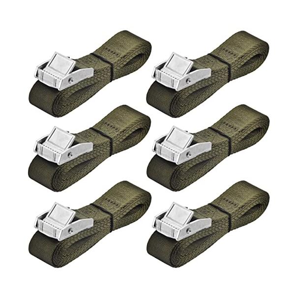 2#6本セット (グリーン)/2.5cm×2m6本/-・Color:2#6本セット (グリーン)Size:2.5cm×2m6本・商品の仕様ベルト長さ：約2m/本。ベルト幅：約25mm。材質：ナイロン。 破断強度：250kg。使用荷重：100...