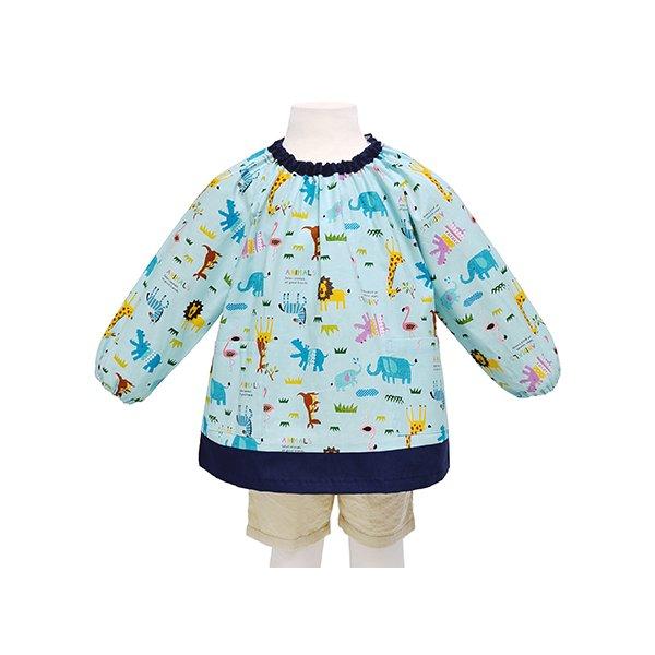 カラフルキュートな大粒ドット・裾切替サバンナ横断どうぶつ大行進(ライトブルー)/120-130/N1136720・Color:サバンナ横断どうぶつ大行進(ライトブルー)Size:120-130PatternName:1枚・幼稚園児、小学校低...