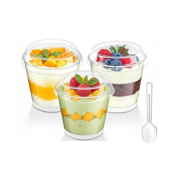 モダン白/190ml/-・PackageQuantity:50・パッケージ個数:50・高品質このプリン 型、デザートスプーンはポリスチレン（PS）製で、-20℃から80℃までの温度に耐え、-20℃の冷凍庫でも安心してご利用いただけます。透明...