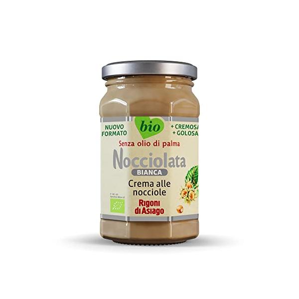 イタリア産ヘーゼルナッツとホワイトチョコの美味しいスプレッド・原材料:ヘーゼルナッツペースト、さとうきび糖、脱脂粉乳、食用ひまわり油、カカオバター、アガベファイバー、バニラエキストラクト、バニラパウダー/大豆レシチン