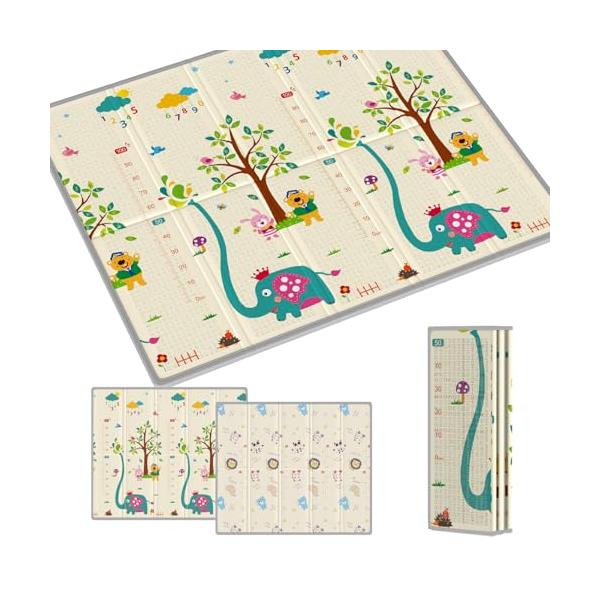 ゾウさん+森/180×200×2cm/-・Size:180×200×2cmColor:ゾウさん+森・「高品質なXPE素材」：こちらのプレイマットは高品質なXPE素材を採用しており、有害な化学物質を含まない無害・無臭の素材で、柔らかくて弾力性...