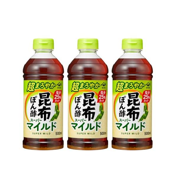 -/500ml ×3個/-・Size:500ml ×3個・パッケージ個数:3・しょうゆ（小麦・大豆を含む）（国内製造）、果糖ぶどう糖液糖、砂糖 、醸造酢、食塩、かんきつ果汁、濃縮りんご果汁、昆布、昆布エキス、かつお節エキス（大豆を含む）、そ...