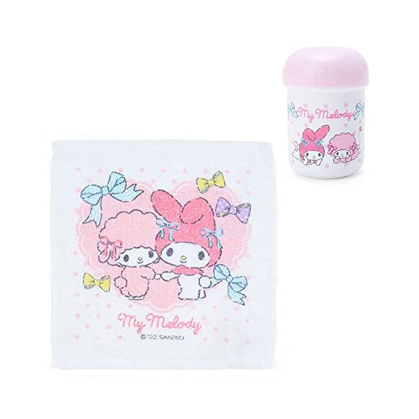 マイメロディピンク/ワンサイズ/808253・Style:マイメロディ・本体サイズ:ケース:約6.3×6.3×9.1cm、おしぼり:約29×32cm。・携帯に便利なコンパクトサイズ。ネームシール付き。・(C)1976 2022 SANRIO...