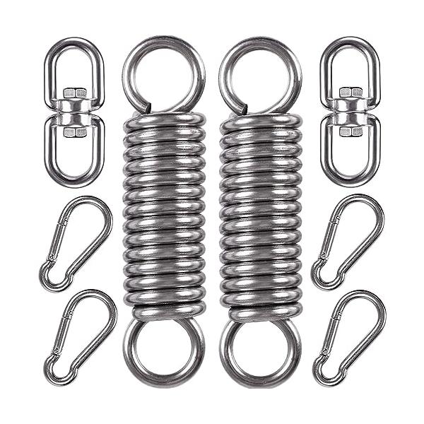 2個シルバー/-/XC-THTZ-01-2P-UK・Style:2個・幅広い用途：スイングチェア、スイングシート、ハンモックチェア、ハンモック、テント、ボクシング、ポーチスイング、サンドバッグ、その他の重い物を吊るすために特別に設計されたW...