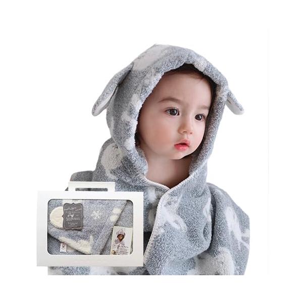 パフ ギフトボックス入り　ブルー/60×118cm (フード部分を除く)/-・Color:パフ ギフトボックス入り　ブルー・素材：綿１00％・今治タオルブランド認定商品・対象年齢：新生児〜6歳ごろまで・サイズ：60×118cm (フード部分...