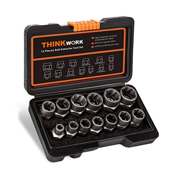 ・ボルト抽出器13点セット 3/8 Inch W6008・・Color:ボルト抽出器13点セット・各ボルトエクストラクタは、高硬度のクロムモリブデン鋼でできており、優れた耐久性と長寿命を実現しています。 損傷したボルト、ナット、ネジは、剥が...