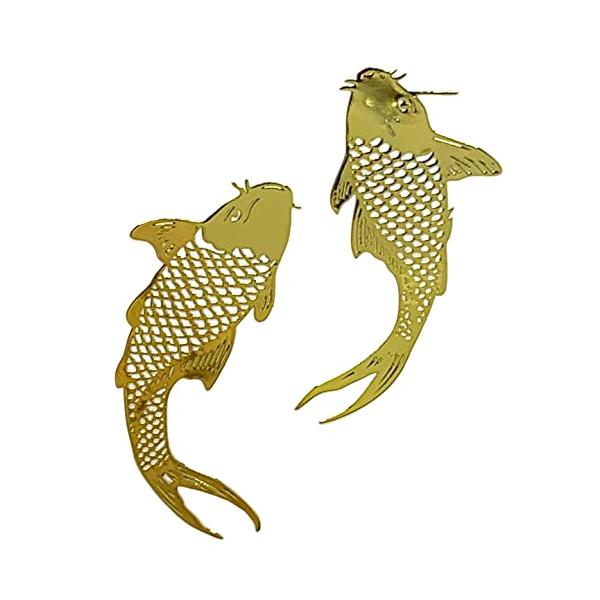 エクレクティックゴールド/-/EDEN-515・かっこいいまばゆく輝く黄金色の錦鯉デカールシール５枚セットです。・用途例：スマホ・ノートパソコン・家電のデコレーション・貼り方　(1)貼付面をアルコールなどで拭き清潔にする　(2)裏面の青いシ...