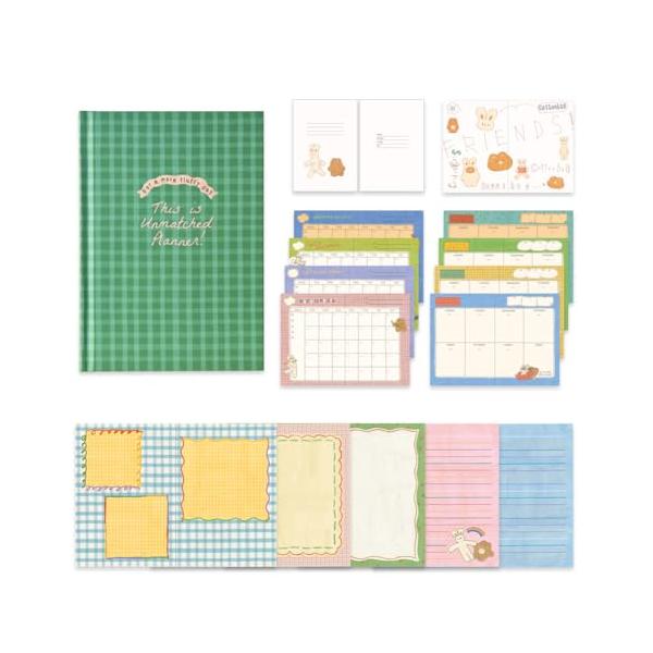 アンマッチド フレンズ 08.Vintage Green/パッケージサイズ : 13.4 x 18.8 x 1.25 (cm)/diary planner・Color:アンマッチド フレンズ 08.Vintage Green・これはケース製...