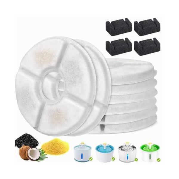 -/８枚フィルター＋４枚スポンジ/-・適用範囲：All4Pets出品するフラワーファウンテン限らず、Isyoung 、Parner、FONLAM、Pedy、HOMMII、 YOUTHINK 、CONVELIFE、 KOLCYブランドの2.4...