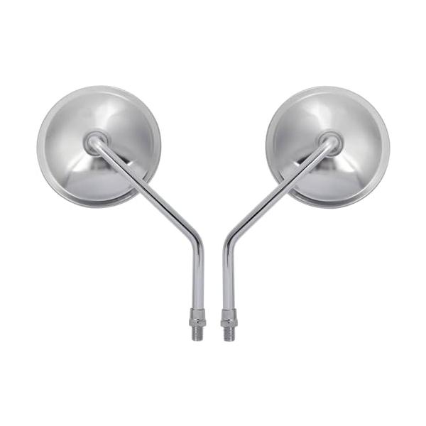 メッキ シルバー/M10/-・パッケージ個数:1・左右セット 汎用ミラー・CB400F など ホンダ クラシックタイプ・ショートステー・サイズ　ミラー直径：約105mm　ネジサイズ：M10　正ネジ×2・色：メッキシルバー