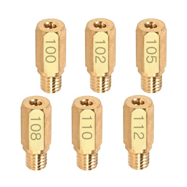 メインジェット Jetsetmoto 6オーバーメインジェットセット #100#102#105#108#110#112 PWK 六角大（6X16.5）ケーヒン PWK28/PE24用 FCR/PE/PWK (6X16.5) ケイヒンPE22...