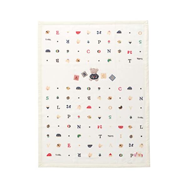 カントリーアイボリー/115×85cm/21504・Color:アイボリー・動物やおもちゃが並んだ優しい色合いの綿毛布です。中央にはくまの刺繍が入っています。・吸湿性に優れムレにくい綿素材のベビー毛布は、汗っかきの赤ちゃんにぴったり 柔らか...