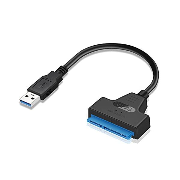 SATA - USB3.0。ブラック/-/-・パッケージ個数:1・超高速5Gbps USB 3.0 - SATA 22ピンアダプターケーブル、2.5インチハードディスクドライバーSSD用。・スーパースピードUSB 3.0インターフェースの転...
