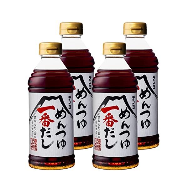原材料:しょうゆ（国内製造）、糖類（果糖ぶどう糖液糖、砂糖）、食塩、エキス（こんぶ、かつお節）、ふし（かつお、そうだがつお）、にぼし、こんぶ／ アルコール、調味料（アミノ酸等）、（一部に小麦・大豆を含む）・内容量:500ml×4・商品サイズ...