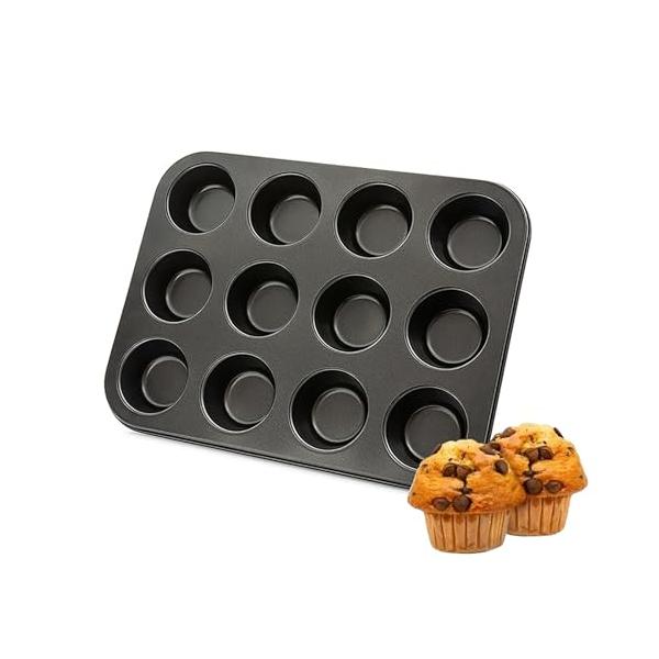 グレー/3 x 35 x 26.5 cm/IO1410・商品仕様マフィン型 プレートのサイズ：33 x 26.5 x 3 cm。大きめサイズで、一度にたくさん作れるので便利です。・材質カーボン鋼＋テフロンコーティング。引き裂きにくく、無臭で...