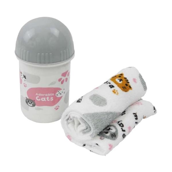 おしぼりセットホワイト/約 30×30cm/P-3700・Style:おしぼりセット・パッケージ個数:1・サイズ：ケース＝約 11.4×6.1×6.8cm、おしぼり＝約 30×30cm、材質：ケース・フタ＝ポリプロピレン（抗菌加工）、おしぼ...