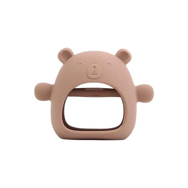 くま（ブラウン）/-/-・Color:くま（ブラウン）・対象年齢：3ヶ月からの新生児・素材：シリコン・サイズ：13*4.5*1.5cm・お手入れ：耐熱220℃、煮沸消毒可能です。・用途：幼児期につかむ力と噛む力を鍛えるために、そして歯が生え...