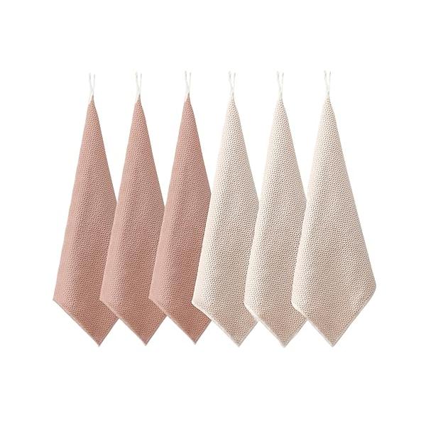 ScandinavianB・ベージュ×3枚 ピンク×3枚/30 x 30 cm - 6-Piece Set/-・Color:B・ベージュ×3枚 ピンク×3枚Size:30 x 30 cm - 6-Piece Set・パッケージ個数:1・厚手...