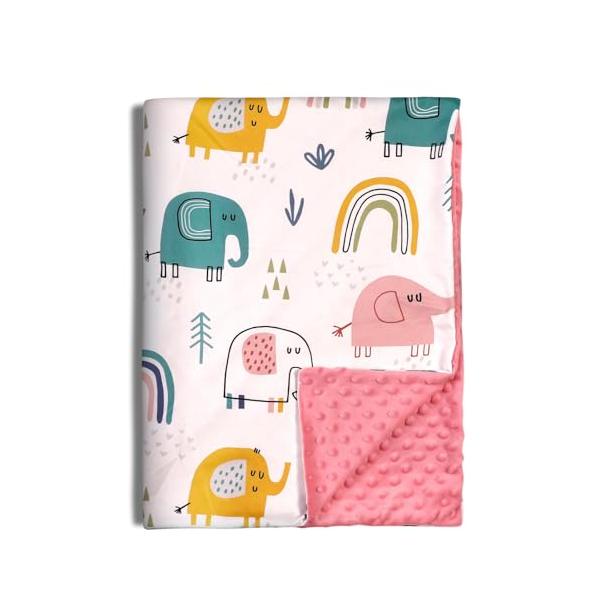 かわいい動物ピンクの象/-/-・Color:ピンクの象・??素材：ベビーブランケットは柔らかいフランネル生地でできており、肌にやさしく、通気性があり、軽くて暖かいです。蛍光剤と漂白剤などの有害物質を含まず、赤ちゃんのデリケートなお肌にとても...