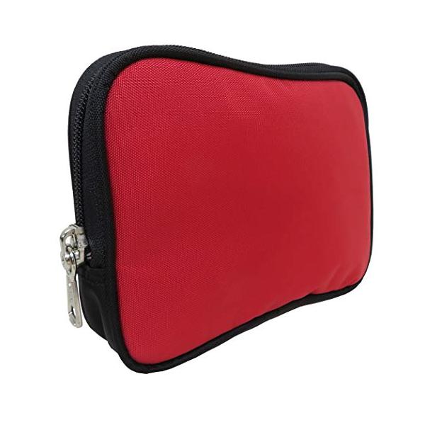 レッド/-/-・Color:レッド・パッケージ個数:1・サイズ：横幅18.5×高さ13.5×マチ幅3センチ・素材：ダッフルナイロン(裏面PVC加工)・カラー：黒.赤.紺.黄色.ロイヤルブルー.オリーブブラウン.ブラウン.モスグリーン.エンジ...