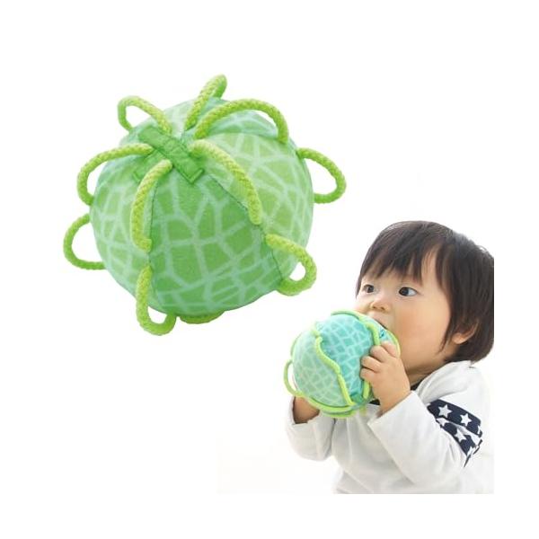 05.めろん赤/-/-・Style:05.めろん・パッケージ個数:1・?夢中になって遊べるベビートイ好奇心旺盛な赤ちゃんのためにつくられた布製のボールです。身の回りのものに興味が出てくる好奇心の芽を 健やかに伸ばしていくために、柔らかい紐の...