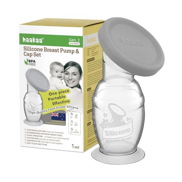 -/100ml/4oz + Lid/100ml - Lip・パッケージ個数:1・受賞多数のワンピース母乳ポンプ：Haakaa Gen 2 マニュアル母乳ポンプは革新的なユーザーフレンドリー製品で、優れた吸引力と受動的な乳汁コレクターとして使...