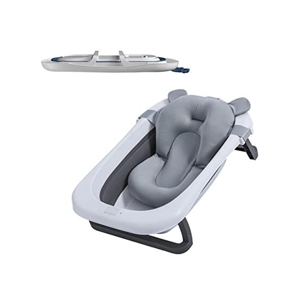 gray/-/01・Color:gray・商品情報：折畳みサイズ：70*45*8 展開サイズ：70*45*20CM 機能：水温計付き「水下と本体側」　ずり落としクッション付き「洗濯機に入る可能」・「衛生面良い」もともとベビーバスは新生児期に...